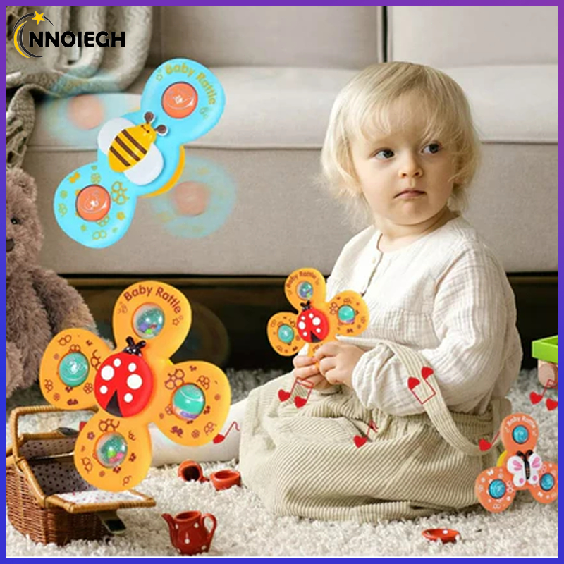 3 Pcs baby Bugs Insect Spinner Fun Spinner Toys Rattle for Babies in ...