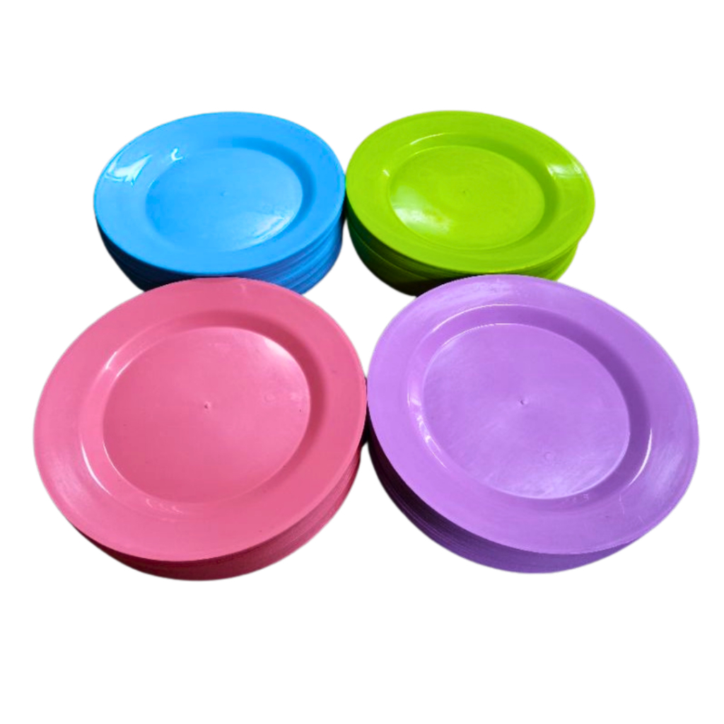 #753 Round Plastic Plate (12PCS./Dozen) | Shopee Philippines
