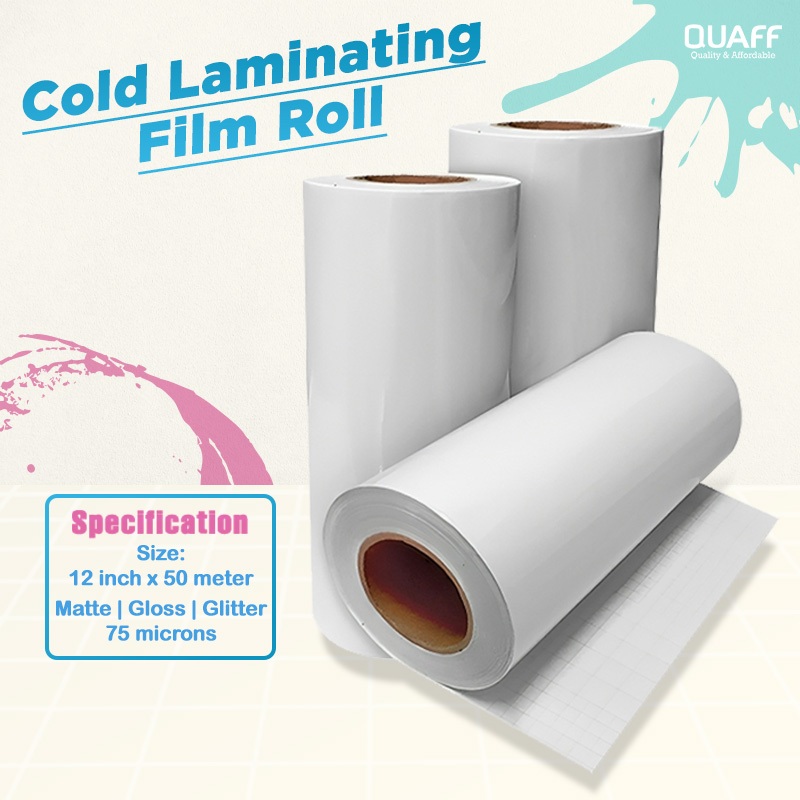 12inches QUAFF Cold Laminating Film Photo Top Roll 50meters/roll ...