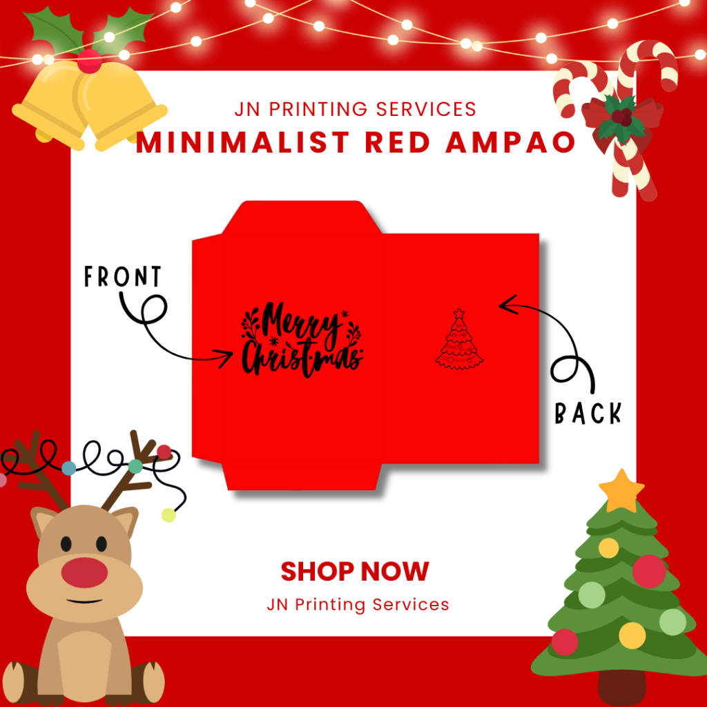 10 PIECES MINIMALIST RED AMPAO ANGPAO MONEY ENVELOPE FOR CHRISTMAS ...