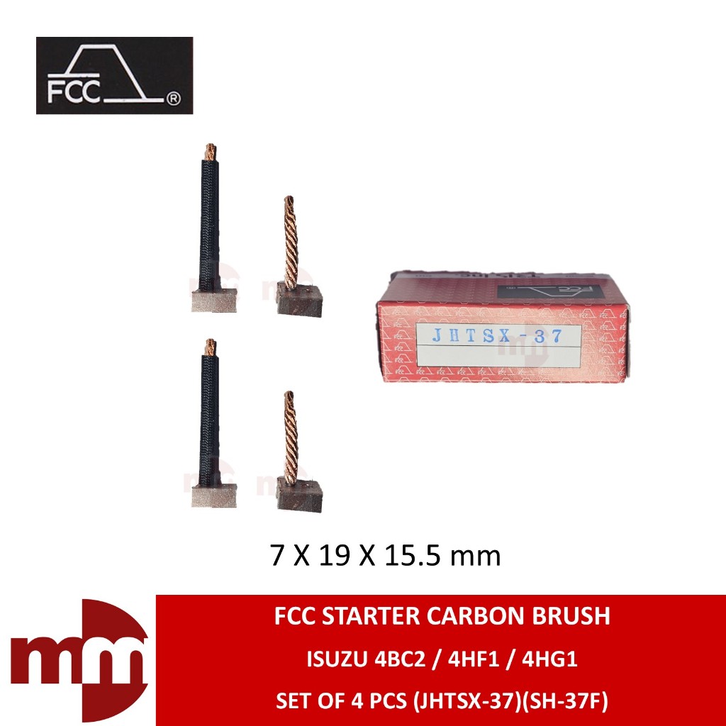 FCC JAPAN Starter Carbon Brush for ISUZU 4BC2 / 4HF1 / 4HG1 (set of 4 ...