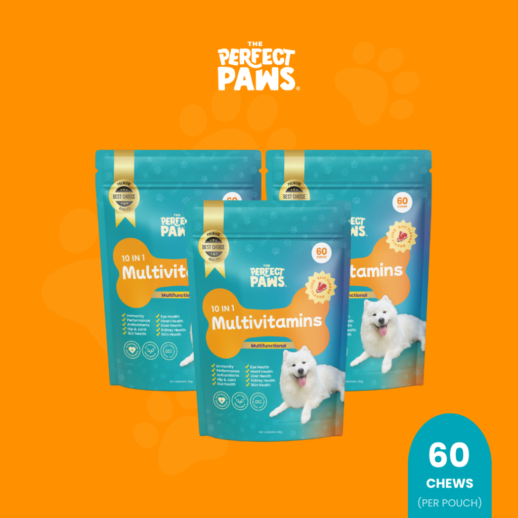 The Perfect Paws 60 Chews 10-in-1 Multivitamin Vitality Trio [Bundle of ...