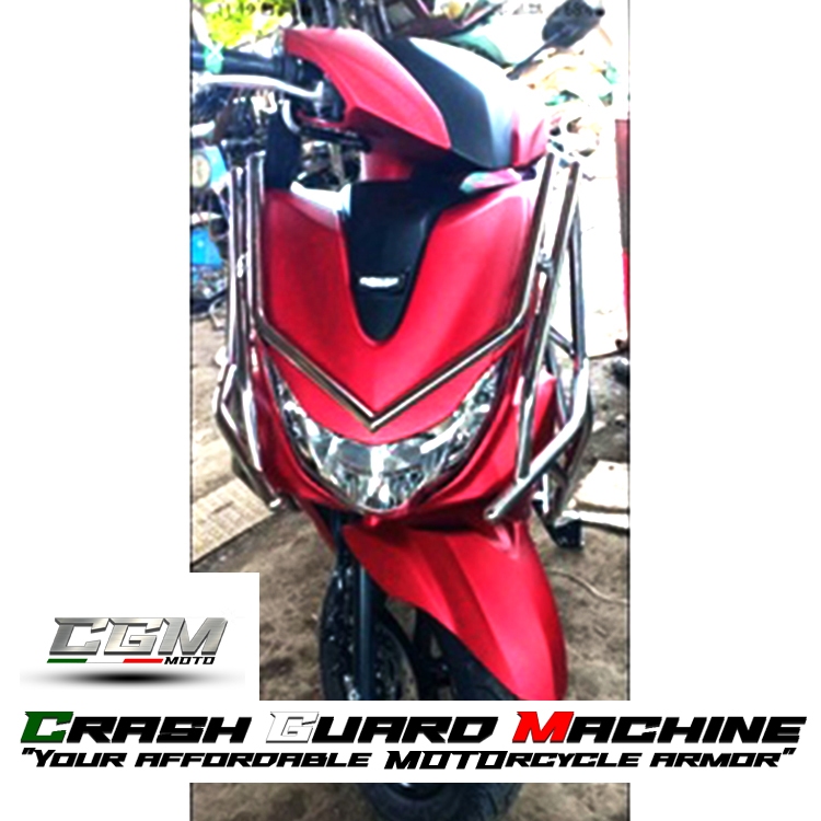 MOTORCYCLE ARMOR FULL CRASH GUARD Yamaha Mio Gravis v1 Pure Stainless ...