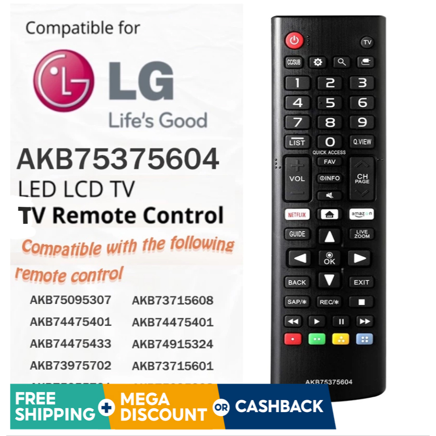 Universal Remote Control for LG Smart TV All LG Models LCD LED 3D HDTV ...