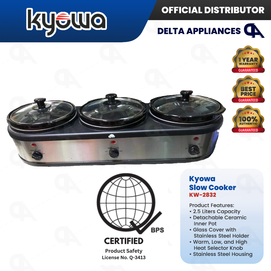 Kyowa Slow Cooker 3 Heater Setup 5L Original w/ 1 Year Warranty KW 2832 ...