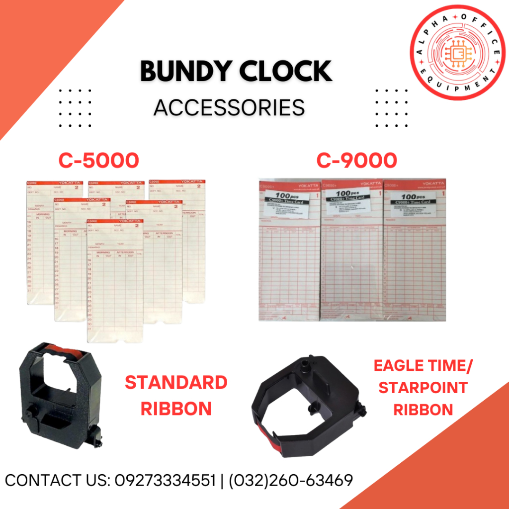 Bundy Clock Accessories, Bundy Clock Ribbon, Ink Ribbon Cartridge, Time ...