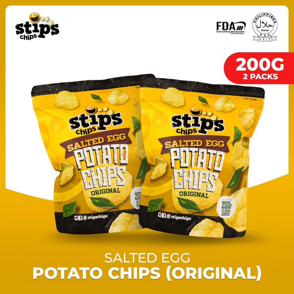 Stip's Chips Salted Egg Potato Chips Original 200g Bundle 2's | Shopee ...