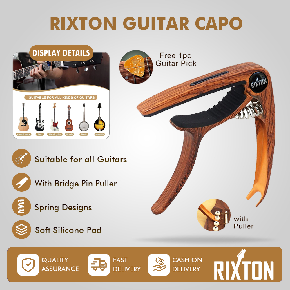 Rixton Guitar Capo Lgl-06 Aluminum Alloy Metal Quick Change Acoustic ...