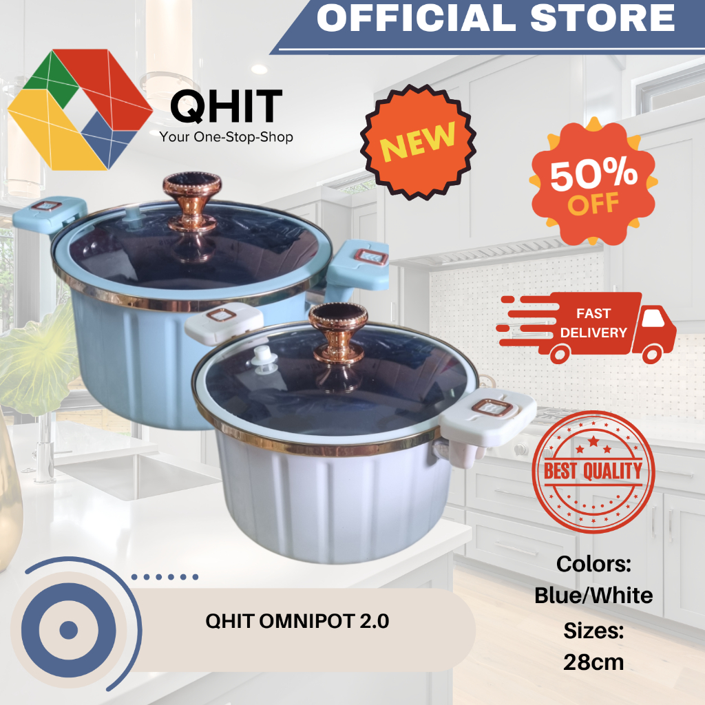[NEW] QHIT Omnipot 28cm Original Roma Pot 8L Soup Pot Cooker Multi ...