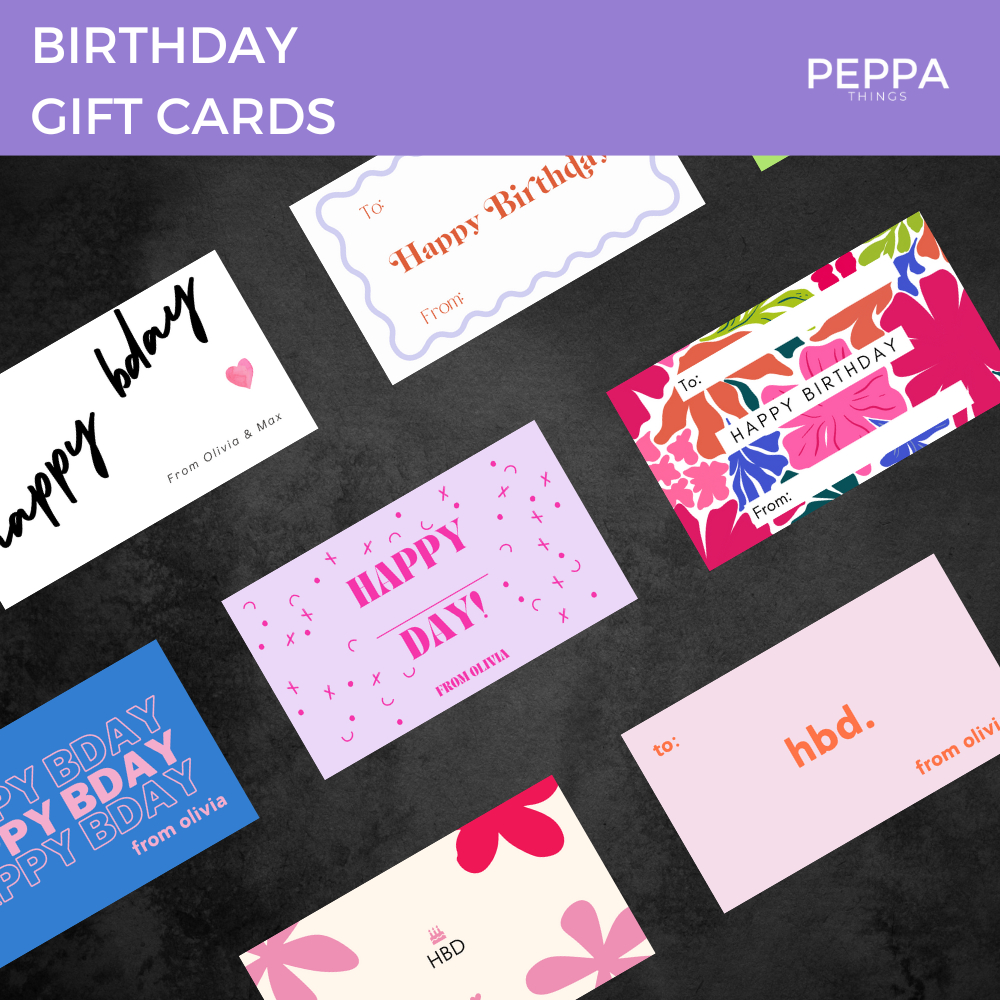 Birthday Gift Cards / Sticker Gift Tags | 40 pcs | Shopee Philippines