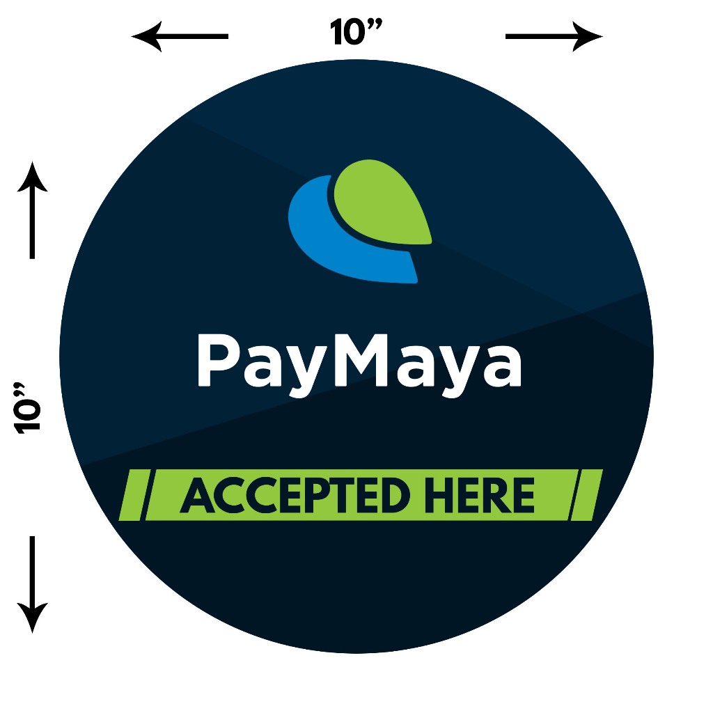 GCash & Paymaya Accepted Here vynil Sticker waterproof 10 inches ...