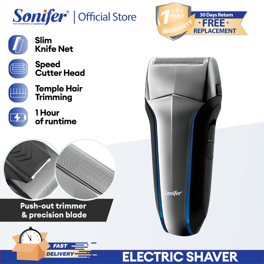 Sonifer 2IN1 Electric Shaver For Men Rechargeable 0.02mm Flexible ...