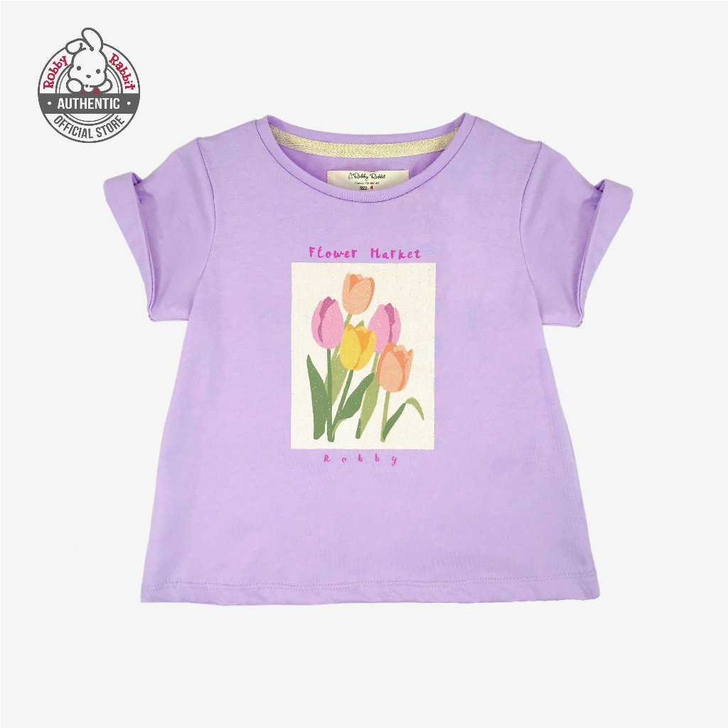Robby Rabbit Flower Market Blouse (Purple) | Shopee Philippines
