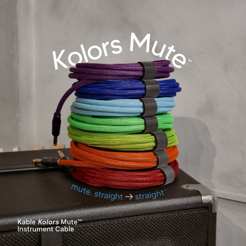 Kable Kolors Mute Instrument Cable (Colored Braided Sleeved Guitar ...
