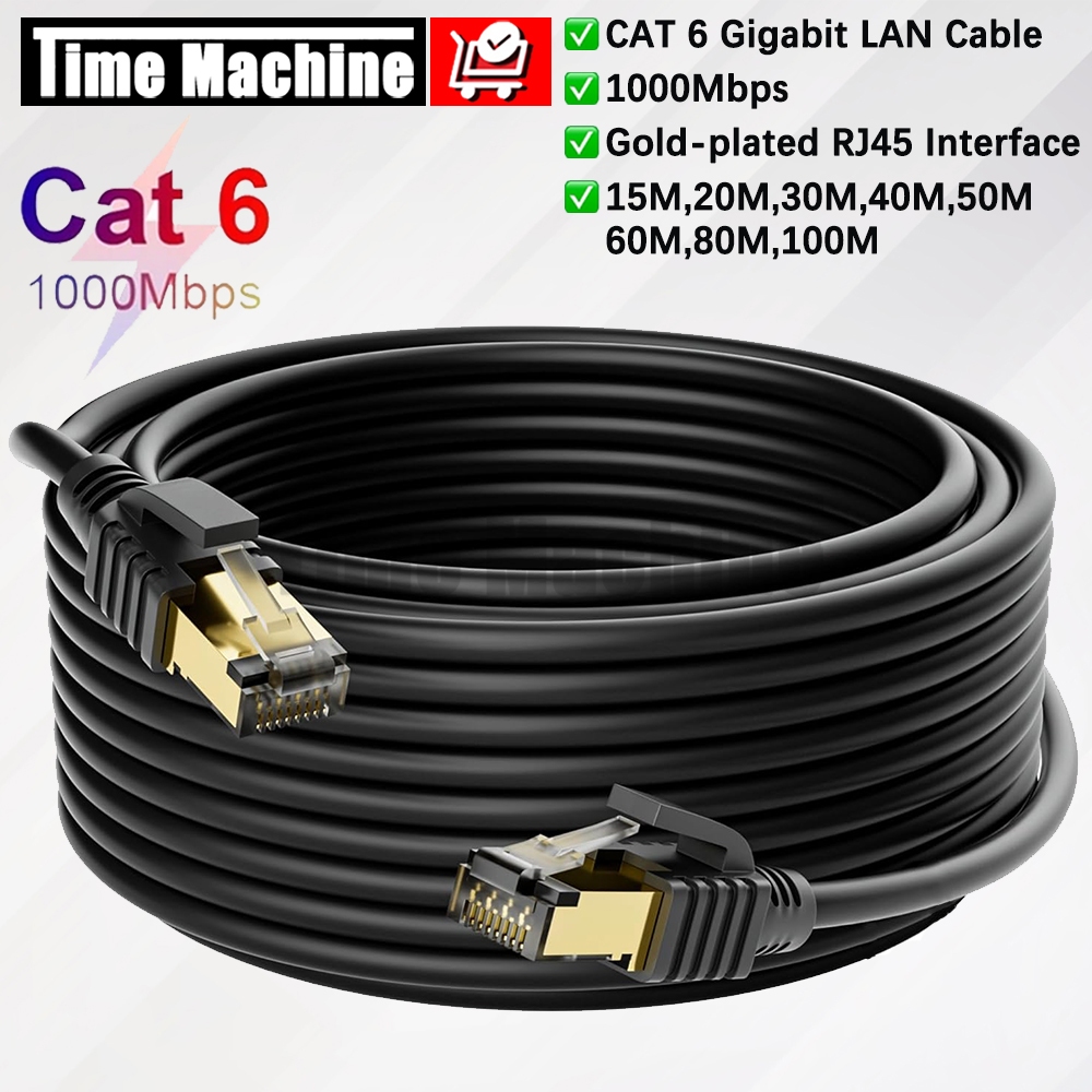 15M To 100M Cat6 Gold-Plated Lan Cable Rj45 UTP Outdoor Ethernet Cable ...