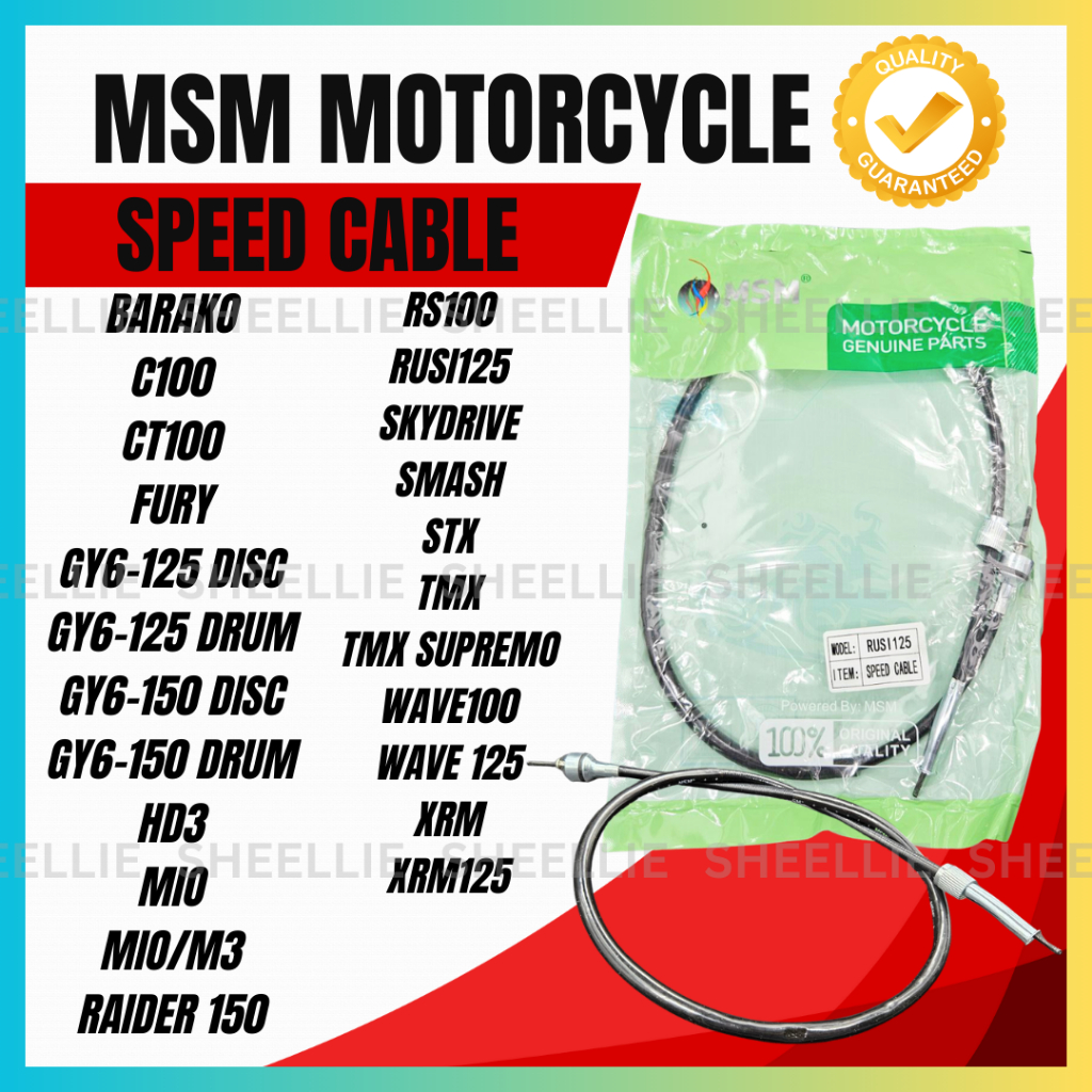 MSM Motorcycle Speedometer Cable Speed Cable CT100/ BARAKO/ C100/ MIO ...
