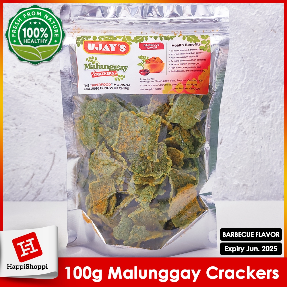 Pure Malunggay Crackers by Ujays 100g per pack Crispy Healthy Chips ...