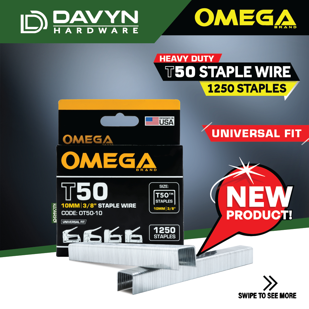 OMEGA T50 Heavy Duty Staple Wire - Universal Fit | 6mm to 12mm | Shopee ...