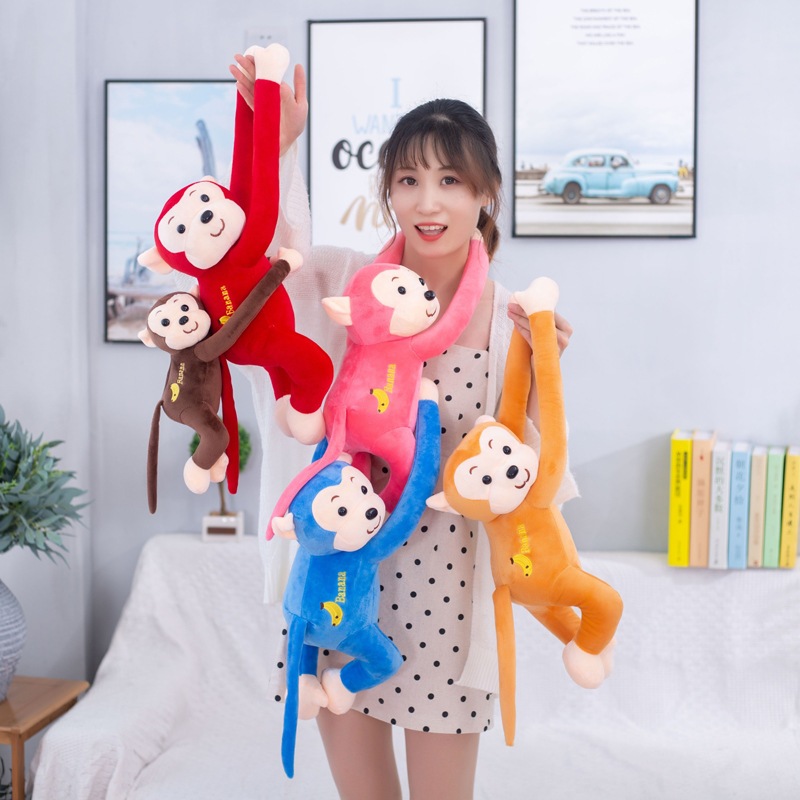 Long-Armed Monkey Doll, Animal Monkey Long-armed Hanging Monkey Plush ...