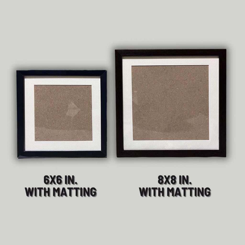 Square Picture Frame With Matting Glass or Acetate | Shopee Philippines