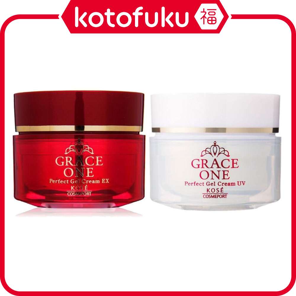 KOSE GRACE ONE Perfect Gel Cream EX 100g (Refill 90g) / Perfect Gel Cream UV 100g | Shopee ...