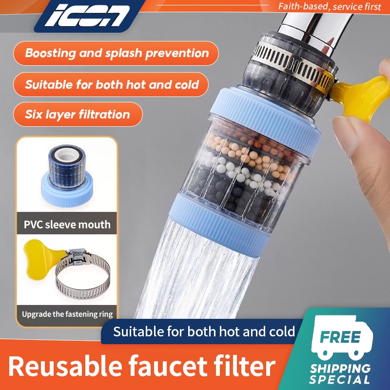 Faucet Filter Water Saving Kitchen Splash Proof Water Purifier Both hot ...