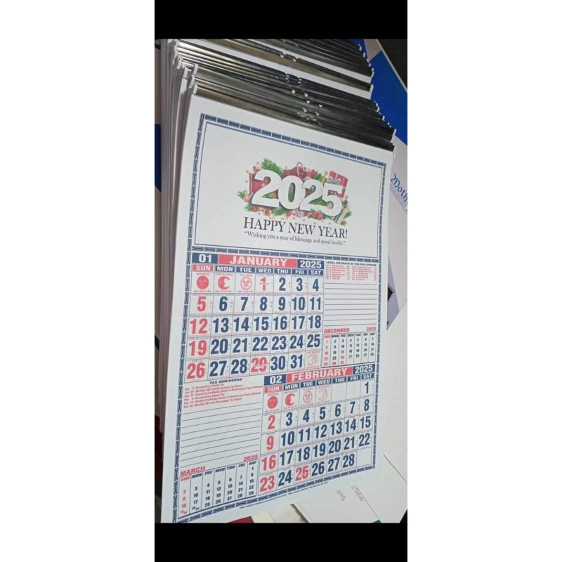 Legal Size Commercial Calendar 10pcs | Shopee Philippines