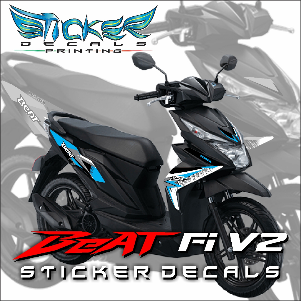 Honda Beat Fi v2 GFS ( Geometric Faded Stock ) Sticker Decal | Shopee ...