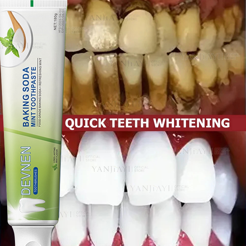 DEVNEN 180g Baking Soda Toothpaste Whitening Peppermint Food Graded ...