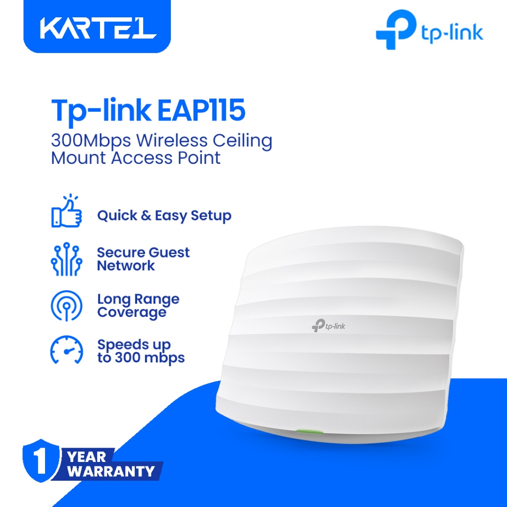 TP-Link EAP115 300Mbps | Wireless N | Ceiling Mount | Access Point ...