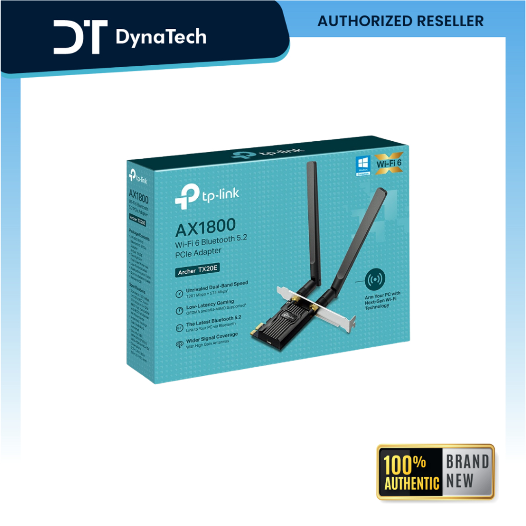TP-Link ARCHER TX20E AX1800 Wi-Fi 6 Bluetooth 5.2 PCIe Adapter | Shopee ...