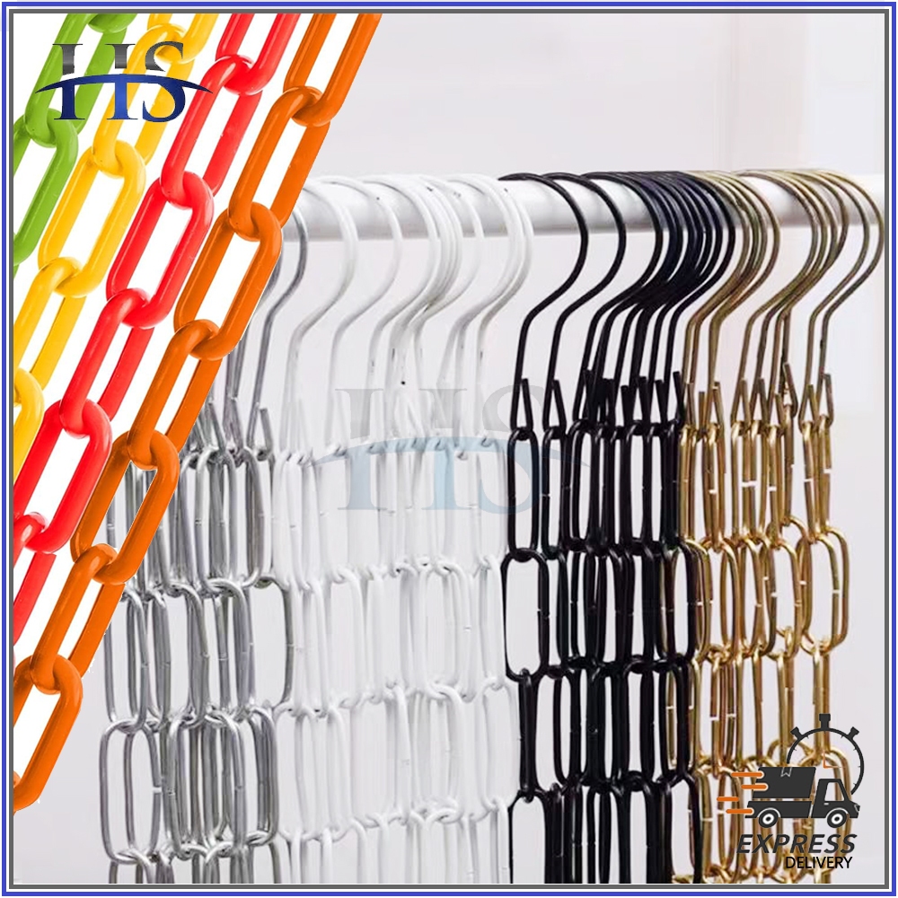 COD Plastic Loop Hanger Chain Metal and plastic chain Colored Clothes ...