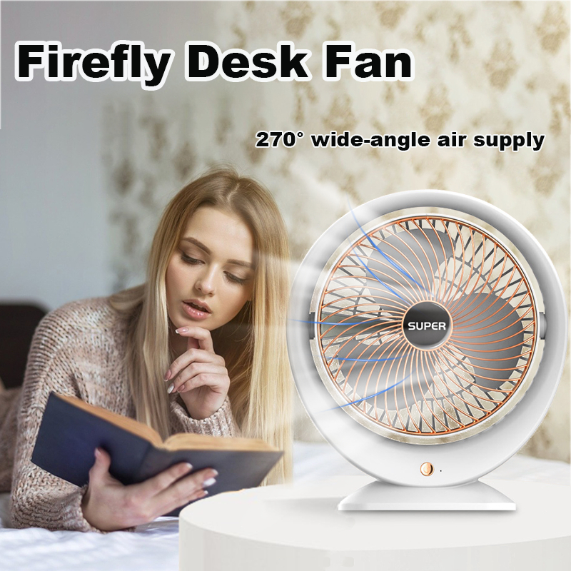 Jisulife Personal Desk Fan Strong Wind Rechargeable Table Electric Fan ...