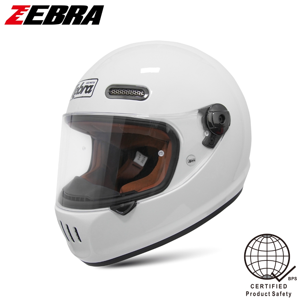 ZEBRA 577 Vertuoso Full Face Retro Style Motorcycle Helmet | Shopee ...