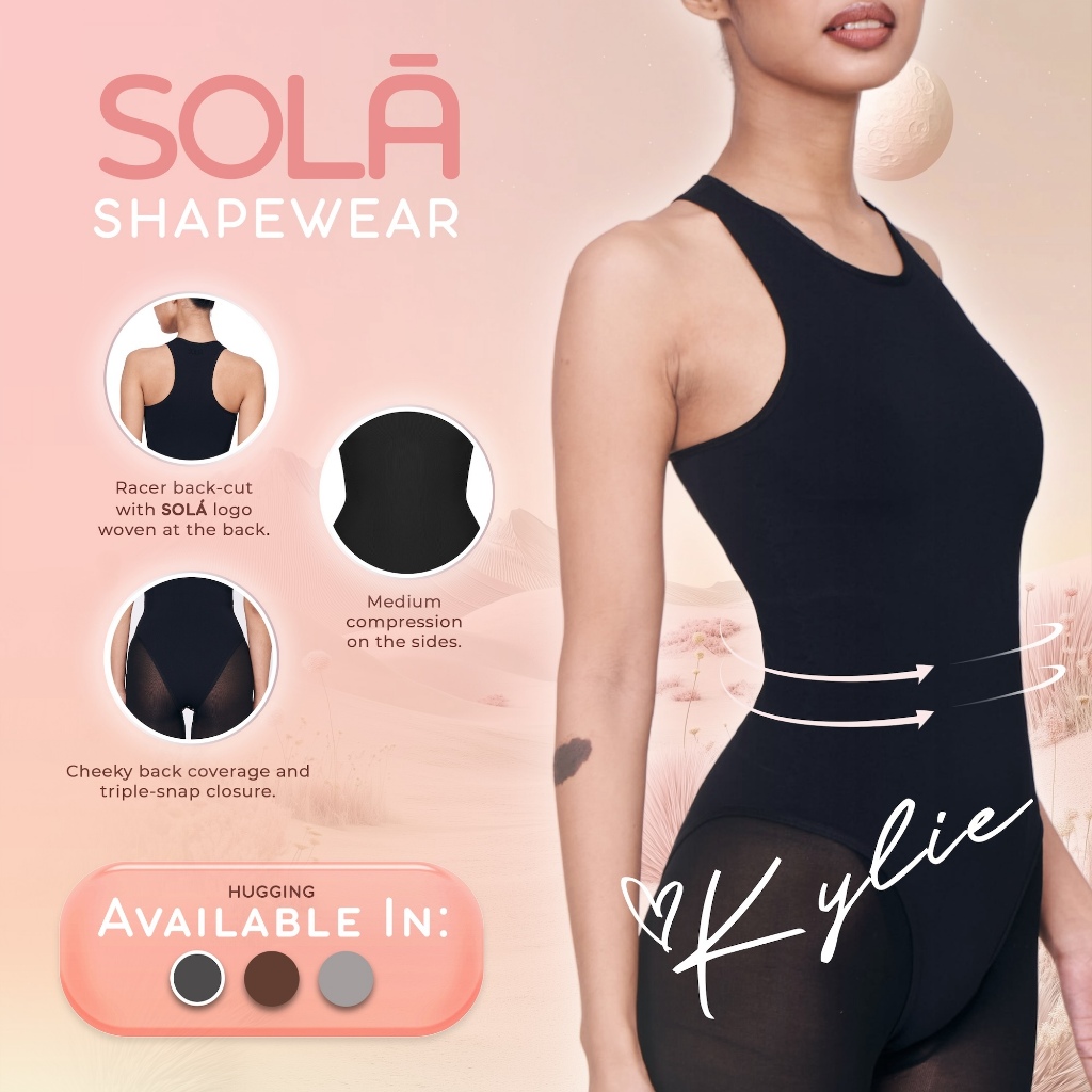 SOLA Hugging Halter Neck Shapewear Bodysuit - by Kylie Verzosa | Shopee ...