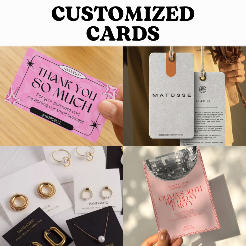 (10pcs) Customized Cards - Thank You Cards, Calling Card, Tags, and ...