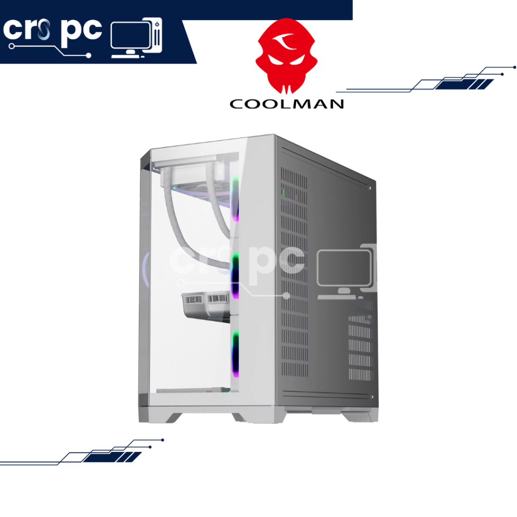 COOLMAN SPECTRA-LUXE ATX WHITE DUAL CHAMBER GAMING CASE | Shopee Philippines