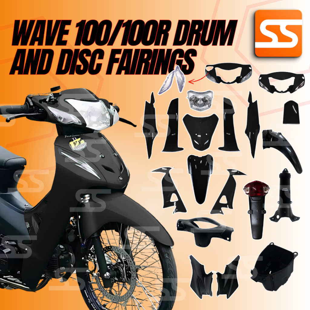 HONDA WAVE 100/100R 15-IN-1 AND 8-IN-1 DISC AND DRUM FAIRINGS SET ...