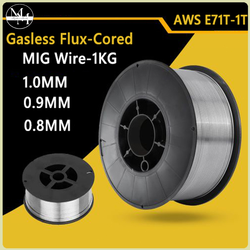 Mig Wire 0.8mm/0.9mm/1.0mm-1Kg. Gasless Flux Cored Wire E71T-1T/E71T-GS Self-protecting welding ...