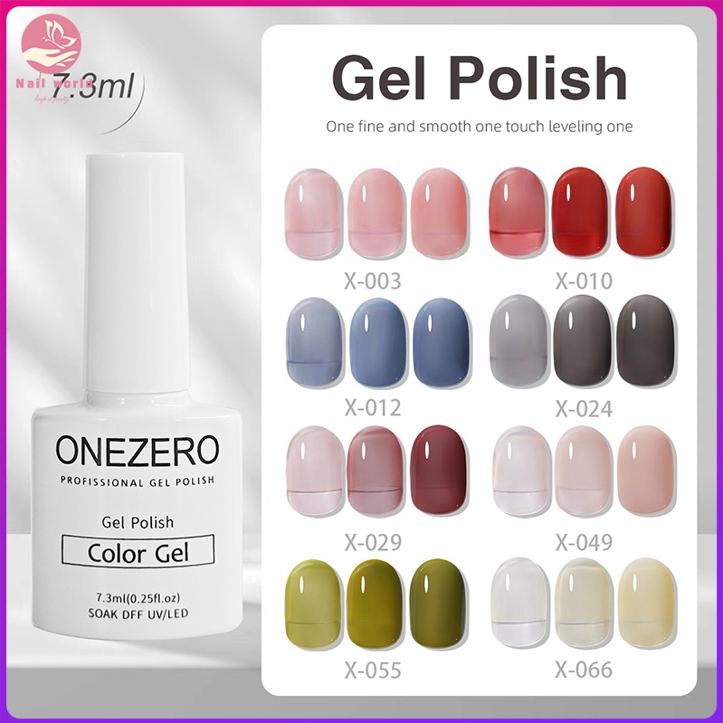Nail.world Gel Nail Polish Jelly Soak Off UV /LED Gel Polish Nude Color ...