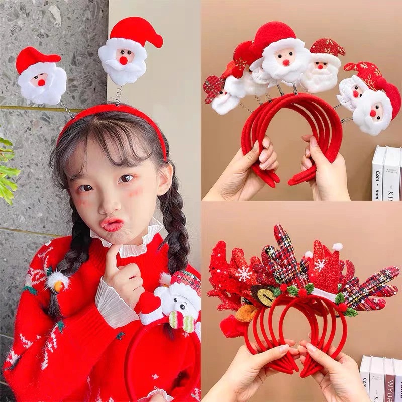 Christmas hairband Santa Claus Snowman antler headband children's ...