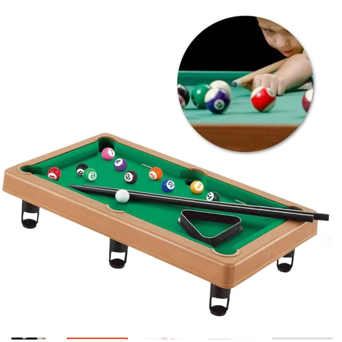Mini Billiard Ball Snooker Pool Table Top Game Set Kids Toy | Shopee ...