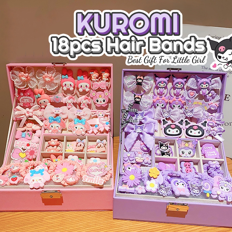 Kawaii Sanrio Hair Ties Anime Hair Ring Ornaments Cinnamoroll My Melody ...