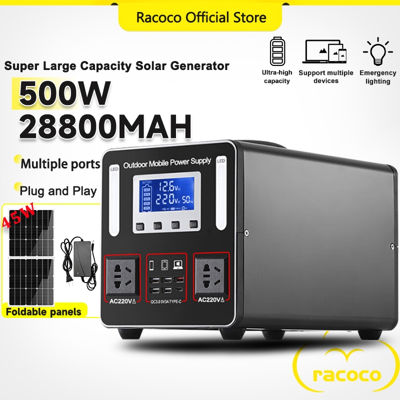 Portable 500W/288000mAh Power Station Big Capacity Fast Charge 220V ...
