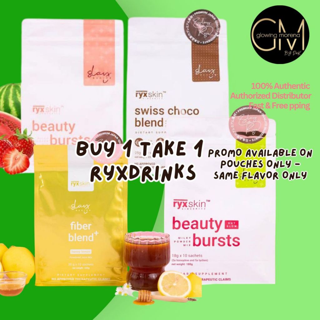 BUY 1 TAKE 1 RYX DRINKS: SWISS CHOCO, BEAUTY BURST, GUT GLOW, FIBER ...
