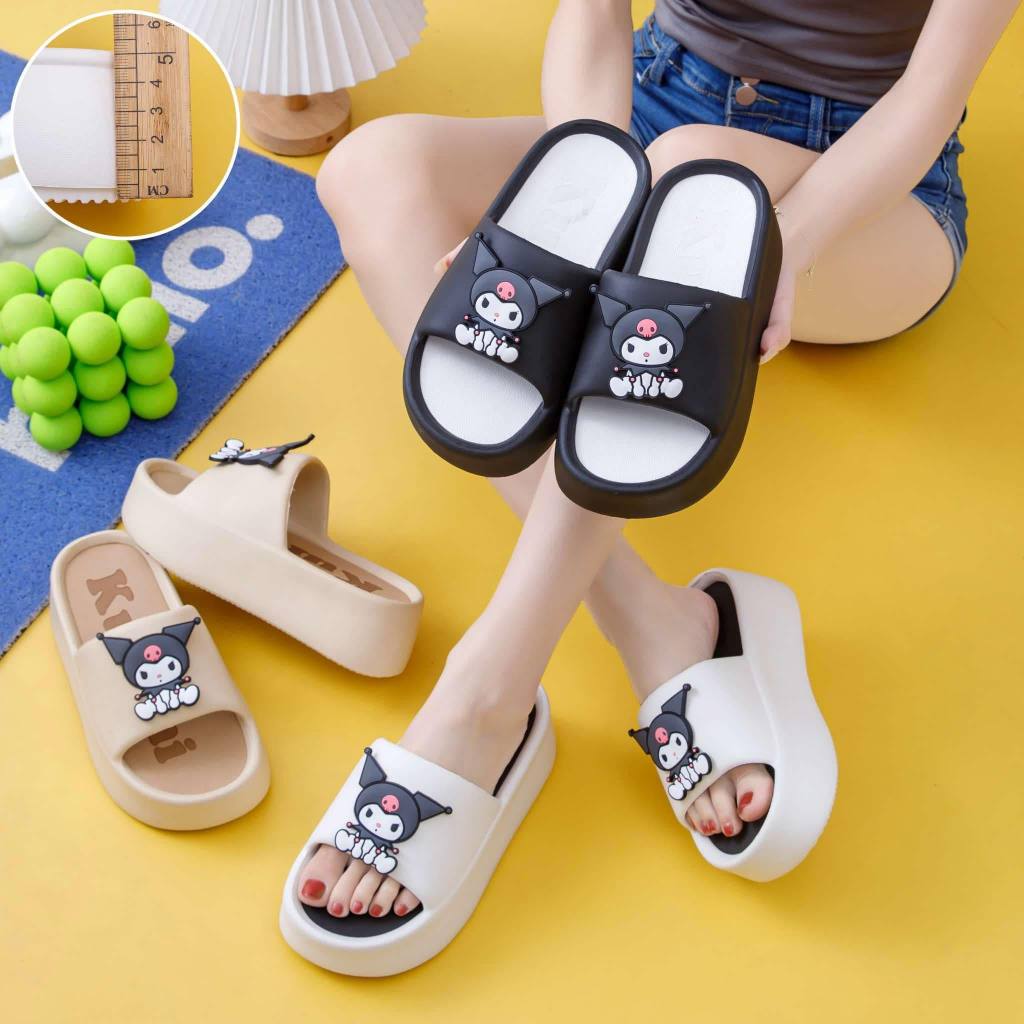 Kuromi Inspired Design High Slipper for Women (size 36 to 41) | Shopee ...