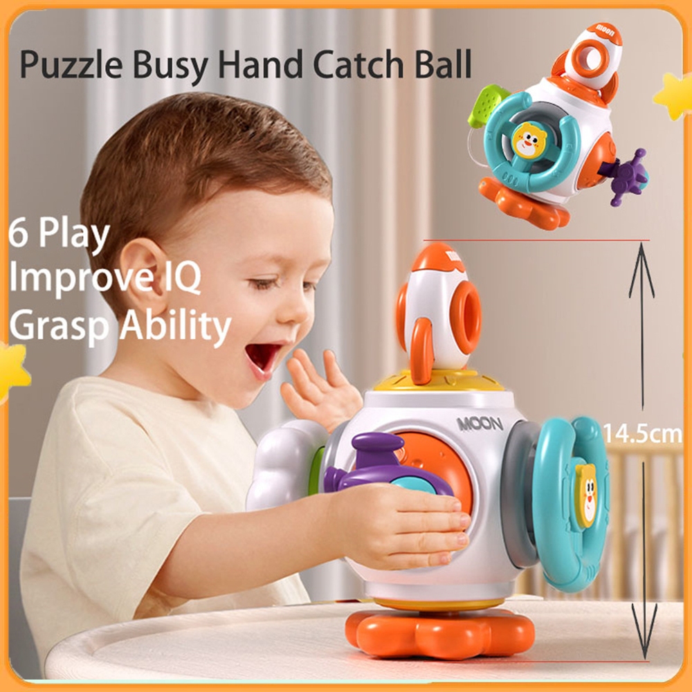 6 In 1 Play Montessori Educational Toys For kids Busy Cube Ball ...