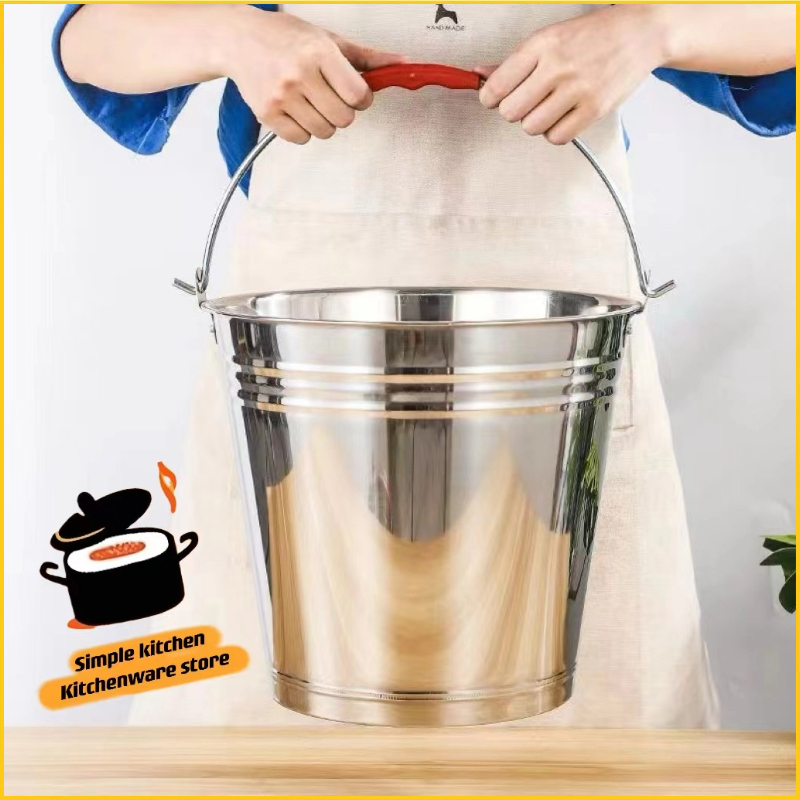 304-Stainless Steel Bucket Water Bucket/Milk/Ice Bucket Pail for ...