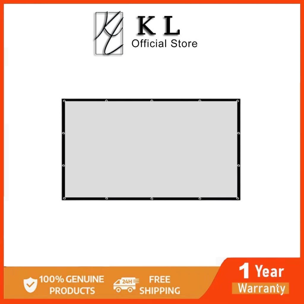 Home Folding Portable Simple Soft Screen 30 inch 16:9 Projector Movie ...