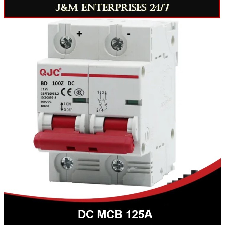 QJC DC MCB Miniature Circuit Breaker 125A Amperes | Shopee Philippines